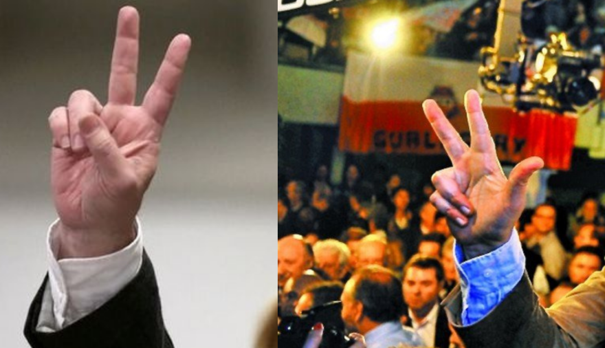 Los gestos de la militancia: ¿Qué significan los dedos en V del ... Los gestos de la militancia: ¿Qué significan los dedos en V del ...